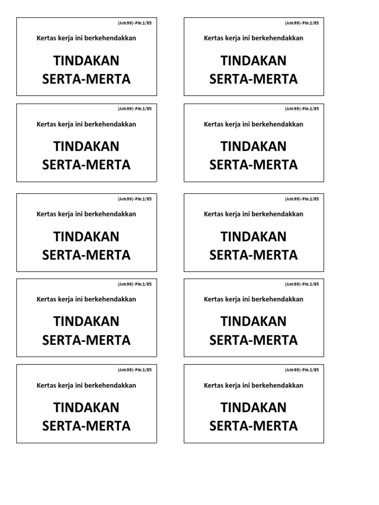 TINDAKAN SERTA MERTA | PDF