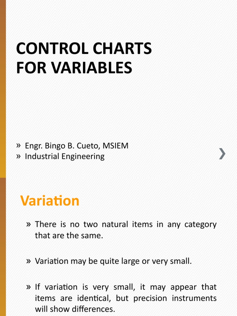 3 - Control Charts For Variables | Download Free PDF | Variance | Mean