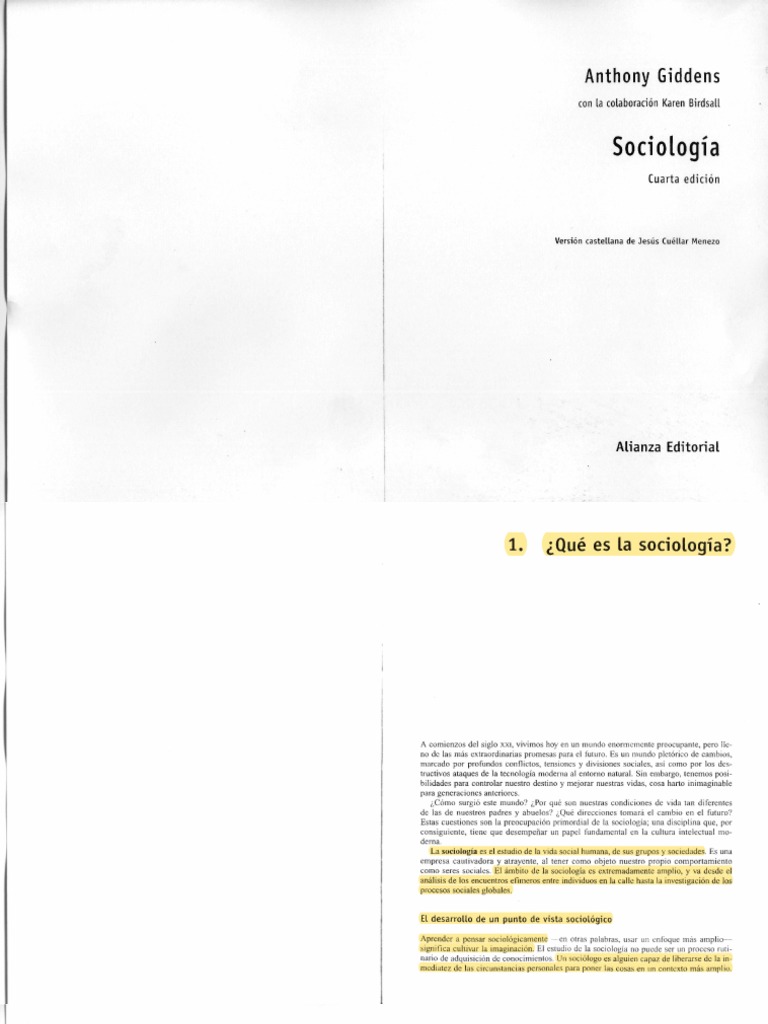 Sociología - Anthony Giddens (Capítulo 1, Páginas 27 A 50) (Resumen) | Descargar gratis PDF ...