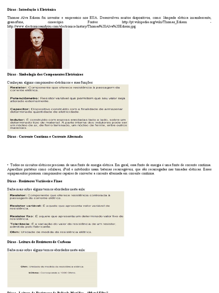 Eletrônica Básica Resumo Pdf Dopagem Eletrônica Diodo