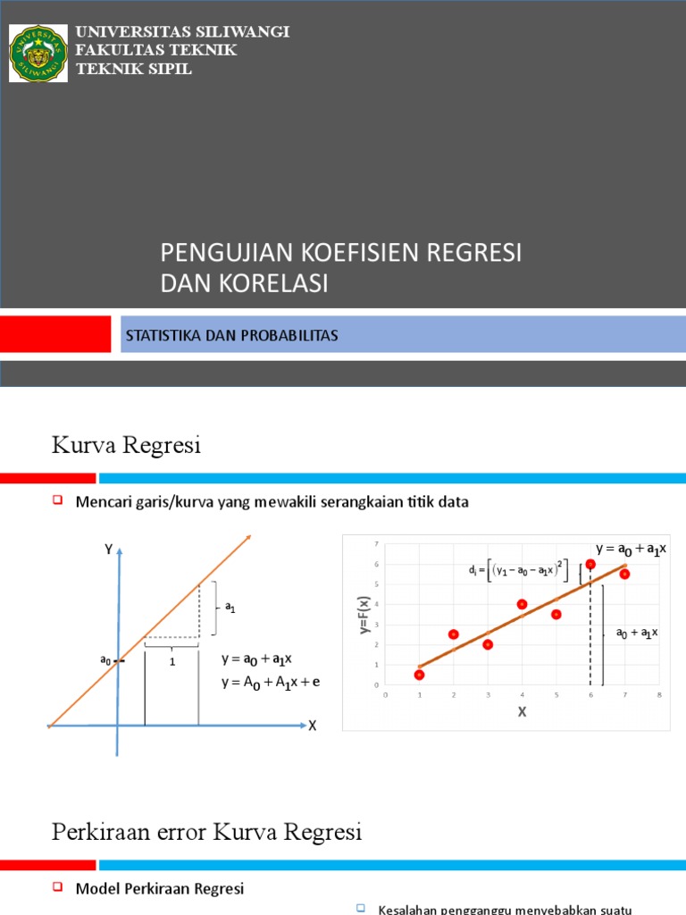 Pert 12. Pengujian Koefisien Regresi Dan Korelasi | PDF | Metode ...