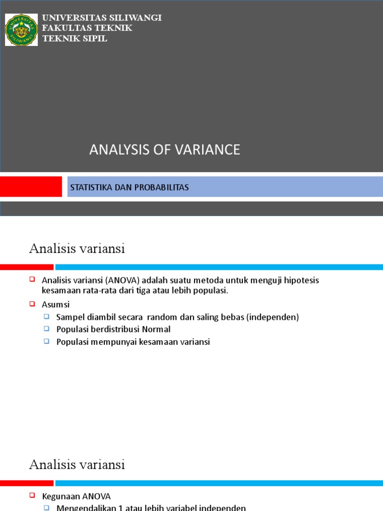 Pert 11. Analisa Variance | PDF