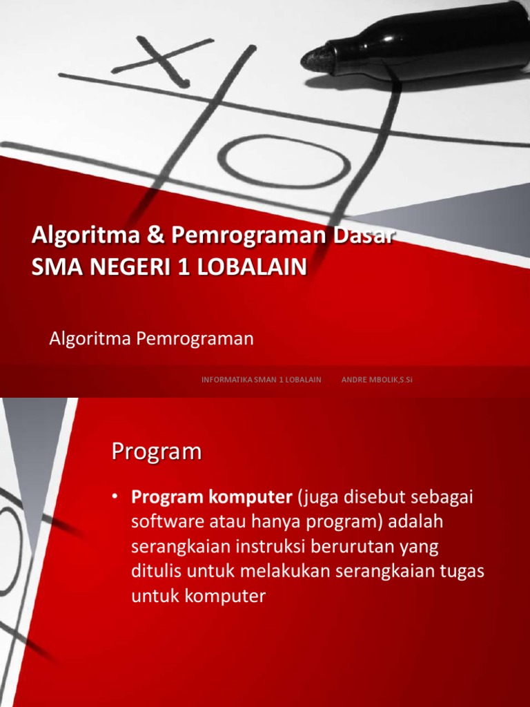 Materi Pemrograman Dasar 1 1 Algoritma | PDF | Komputer