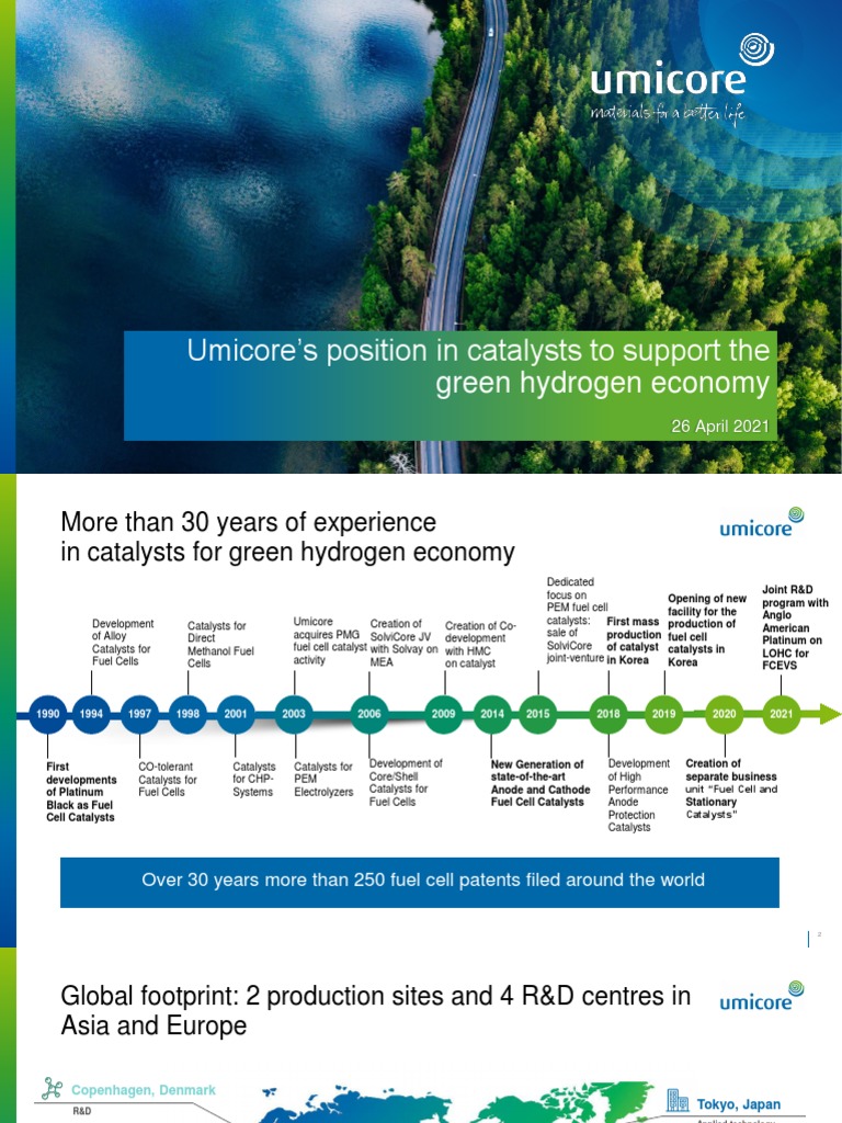 Umicore's position in catalysts for the green hydrogen | PDF | Fuel ...