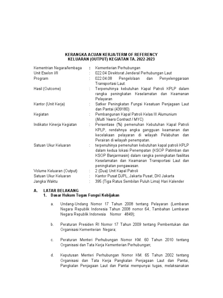 KAK Kapal Patroli SBSN FINAL | PDF