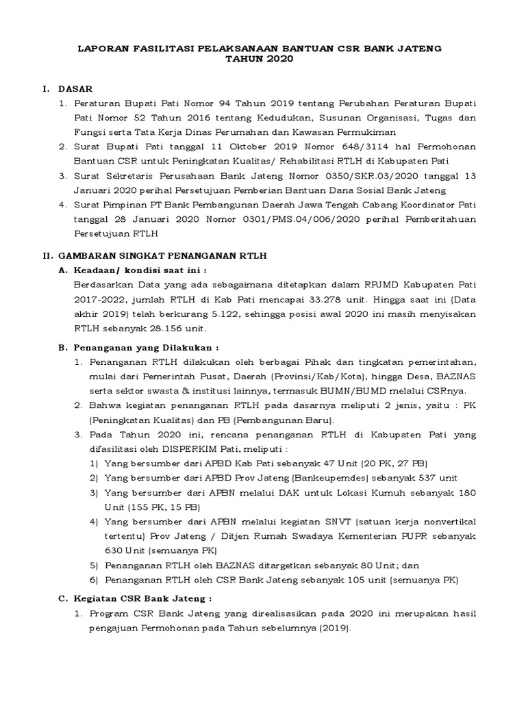 Laporan Simbolis CSR - Rev | PDF