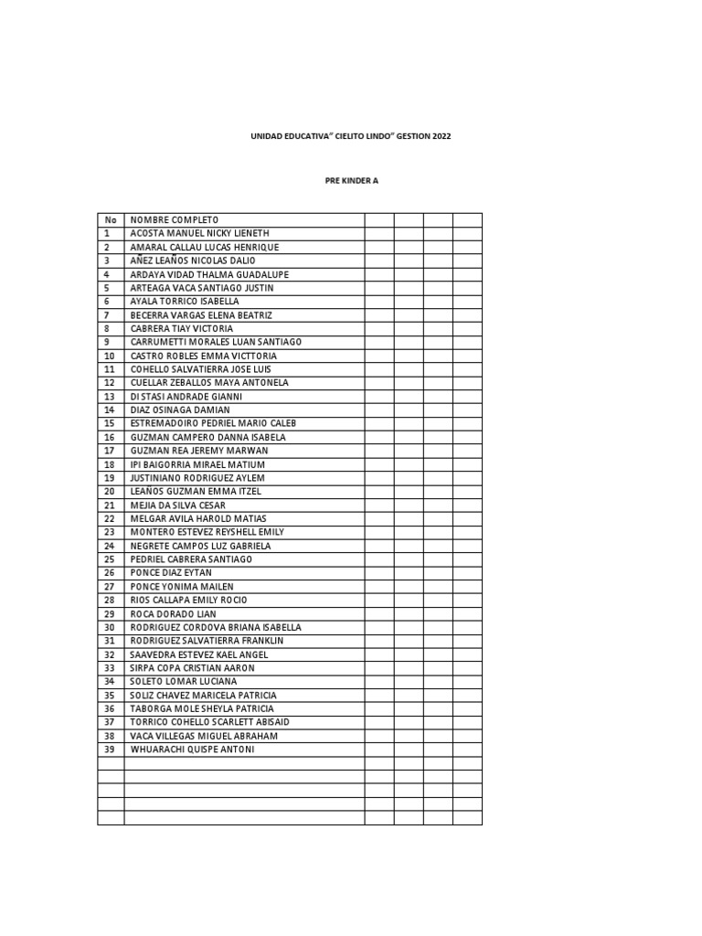 lista notas | PDF