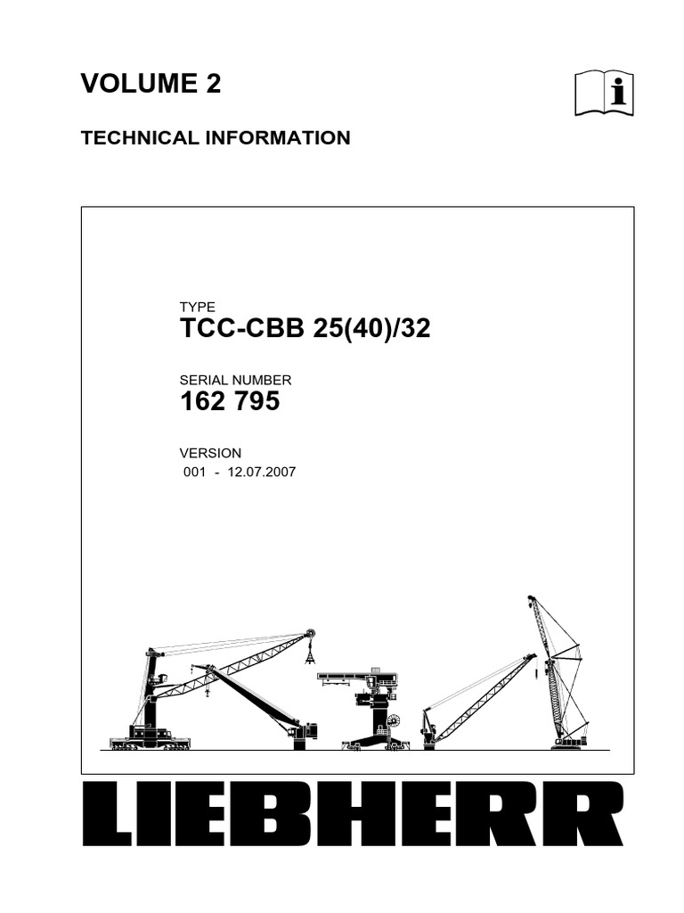 Technical Manual for Liebherr Crane TCC-CBB 25(40)/32 | PDF
