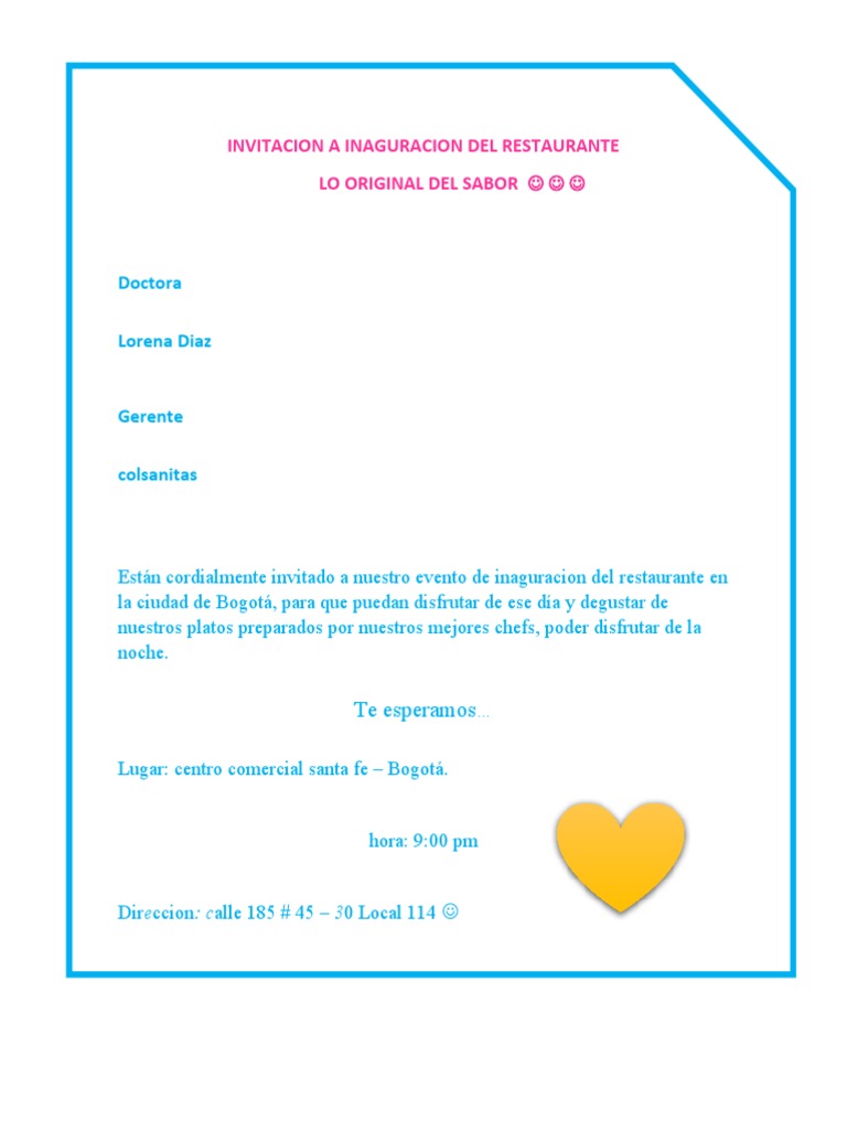 Carta de Invitacion | PDF