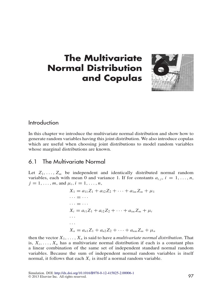 Chapter 6 - The Multivariate Normal Distribution and Copulas - 2013 ... Chapter 6 - The Multivariate Normal Distribution and Copulas - 2013 ...