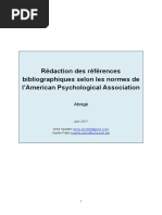 Bibliographie Aux Normes APA | PDF | Style APA | Bibliographie