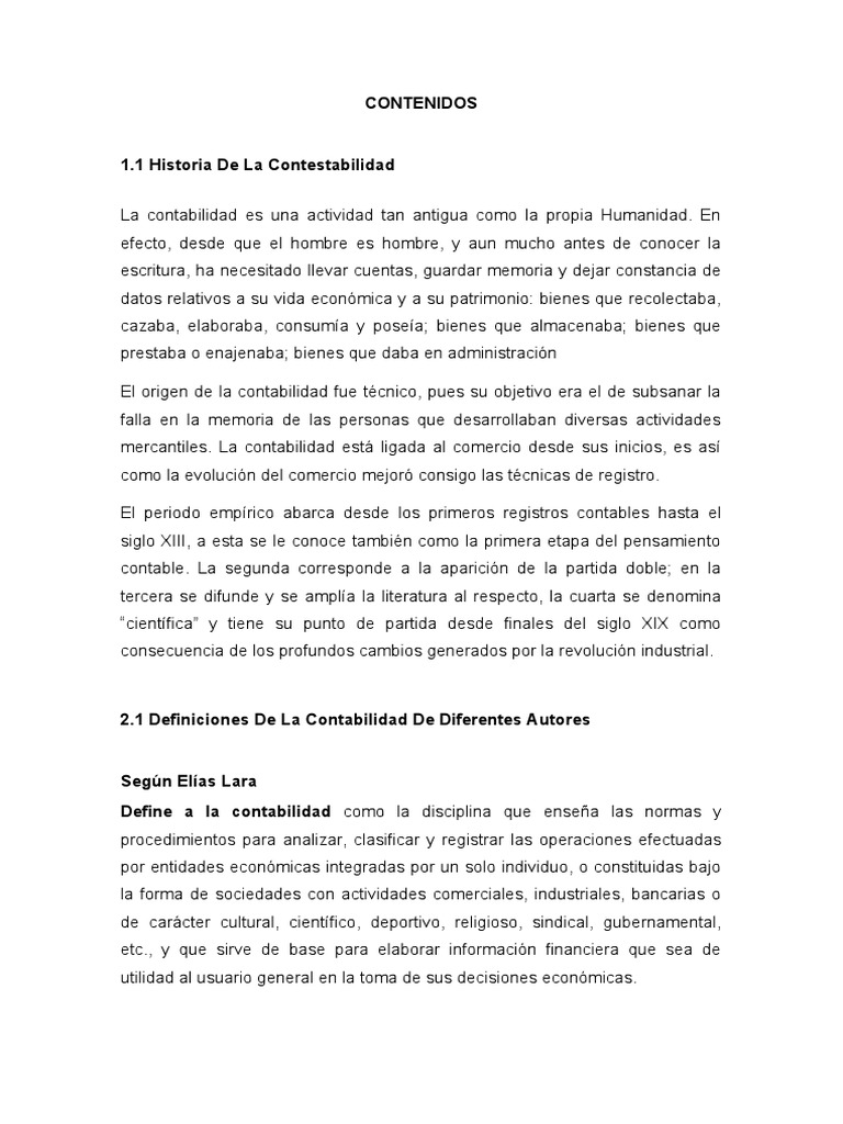 Resumen de La Contabilidad. | Descargar gratis PDF | Contabilidad | Economias
