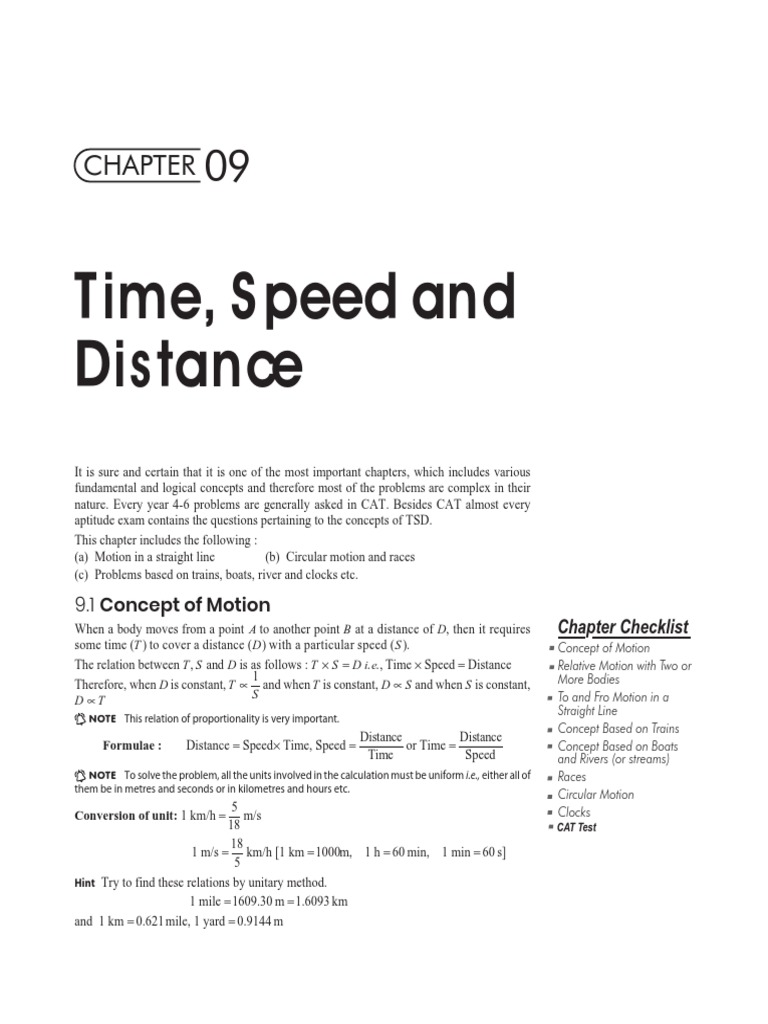 Cat TSD | PDF | Speed | Length