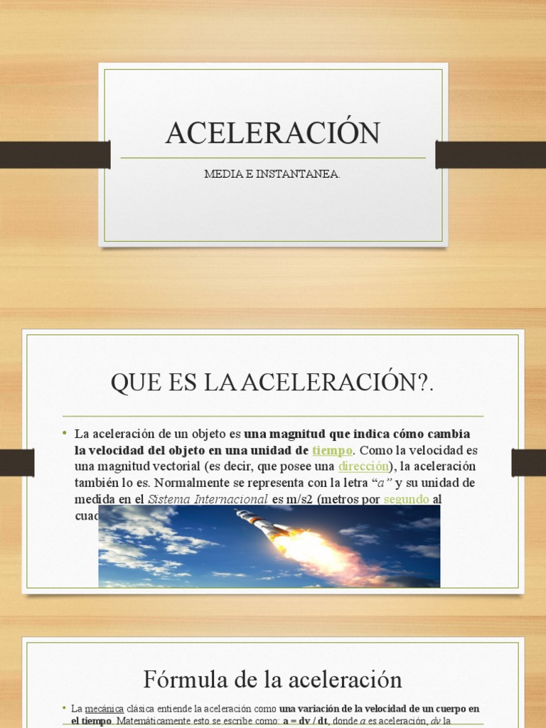 Definición y Ejemplos de Aceleración | PDF | Aceleración | Velocidad