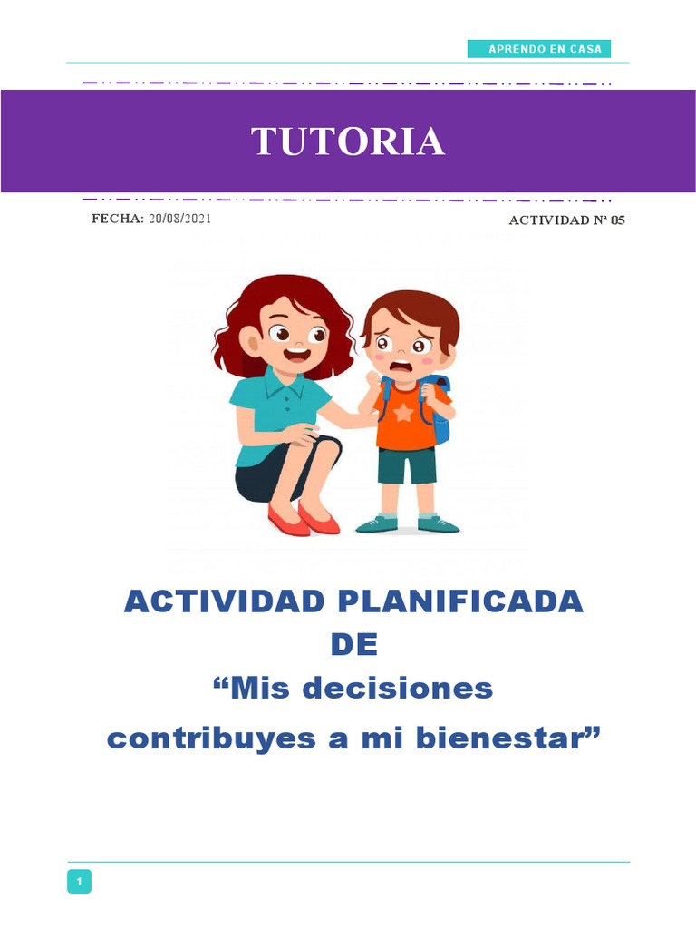 Sesion 5 Tutoria Iv Ciclo - I.E 15346 | PDF