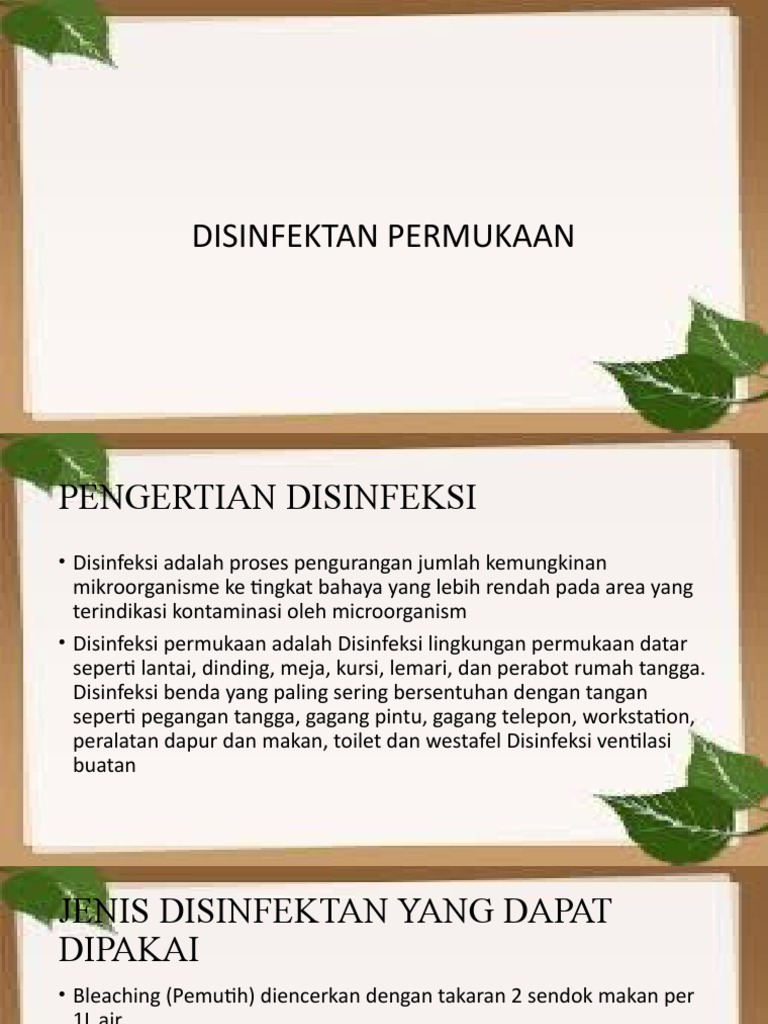 Disinfektan Permukaan | PDF