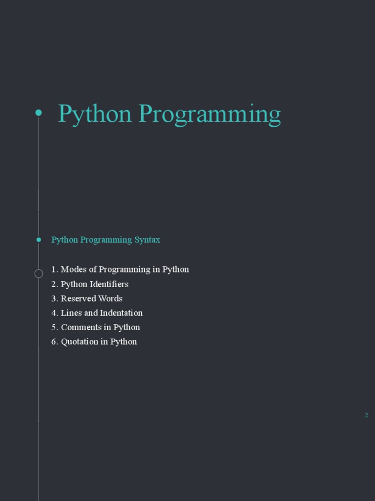Introduction_to_Python_Lecture_2 | PDF | Reserved Word | Python (Programming Language)