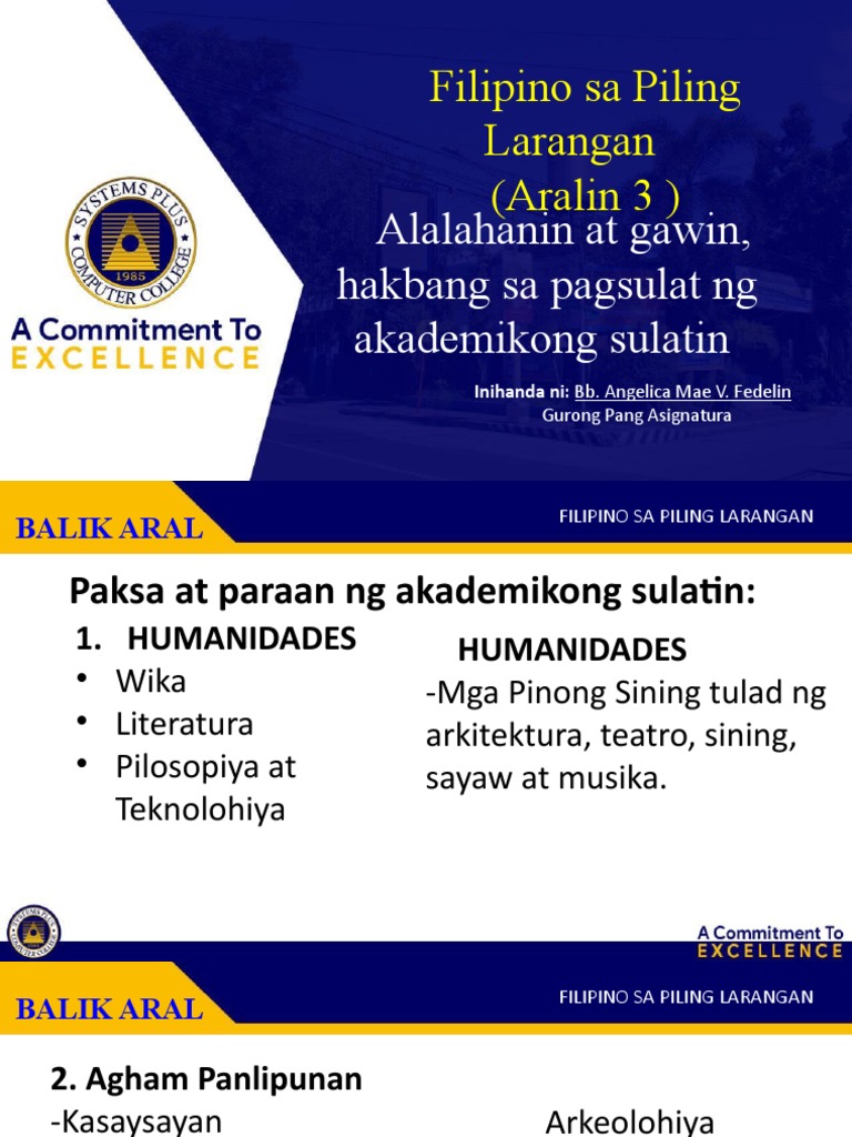 FSPL Aralin3 Aka | PDF