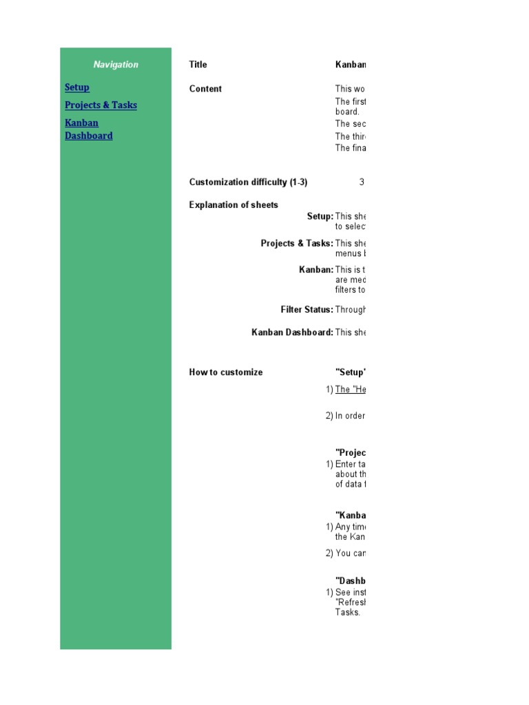Kanban Board Template GoogleSheet | PDF | Software Engineering ...