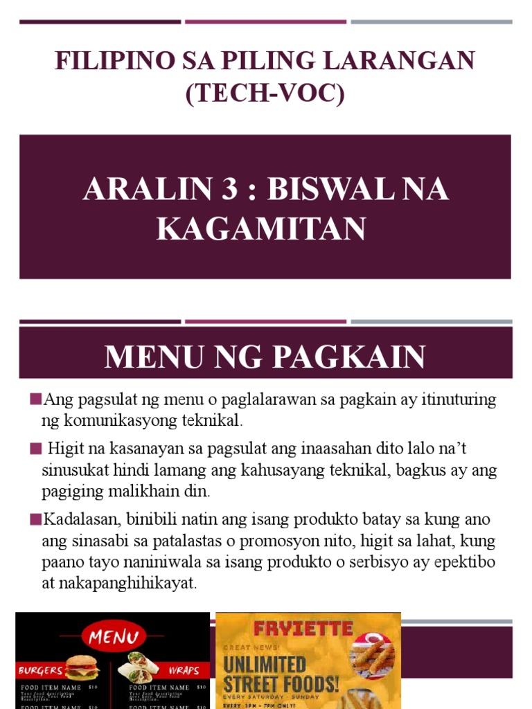 FSPL ARALIN3 TECHVOCpptx | PDF