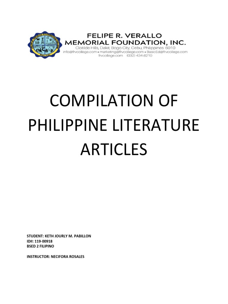 Philippine Literature: Fables and Riddles | PDF