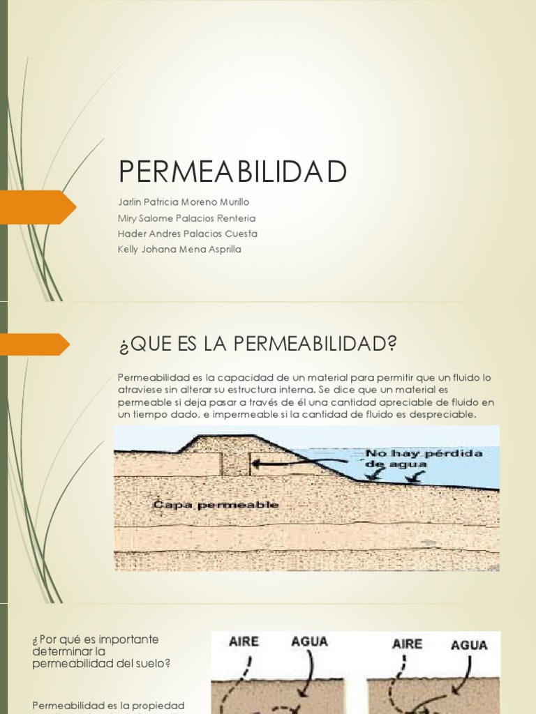 Diaposistivas Permeabilidad | PDF | Permeabilidad (Ciencias de la ...