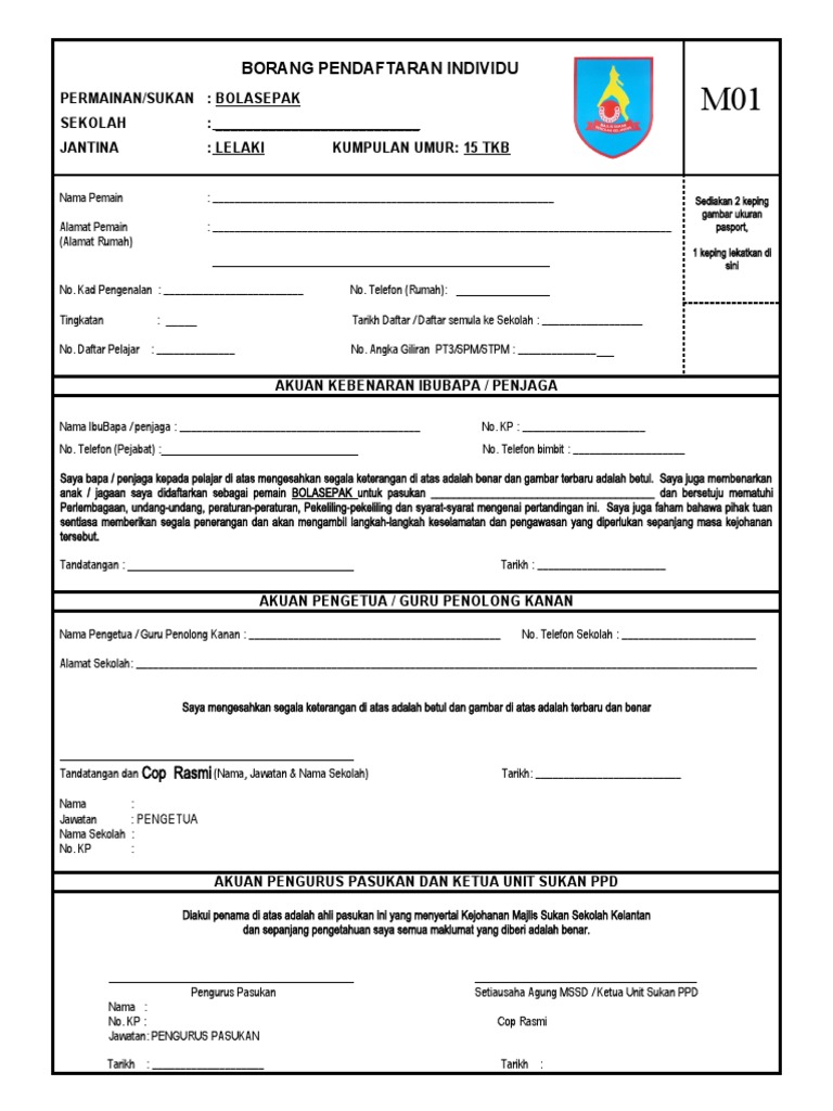 Borang M01 | PDF