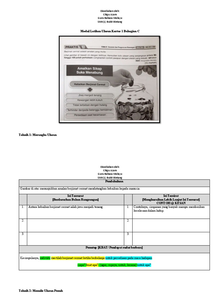 Modul Latihan Ulasan K1 - 3.08.2021 | PDF
