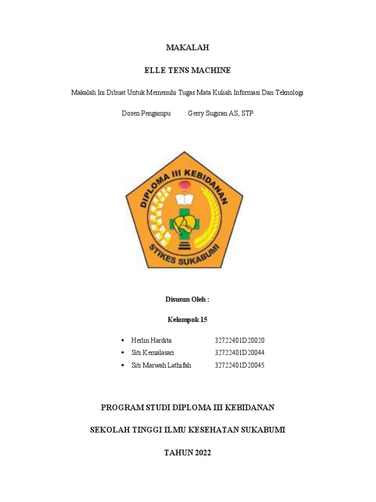 Makalah Kel 15 IT - Elle Tens Machine | PDF