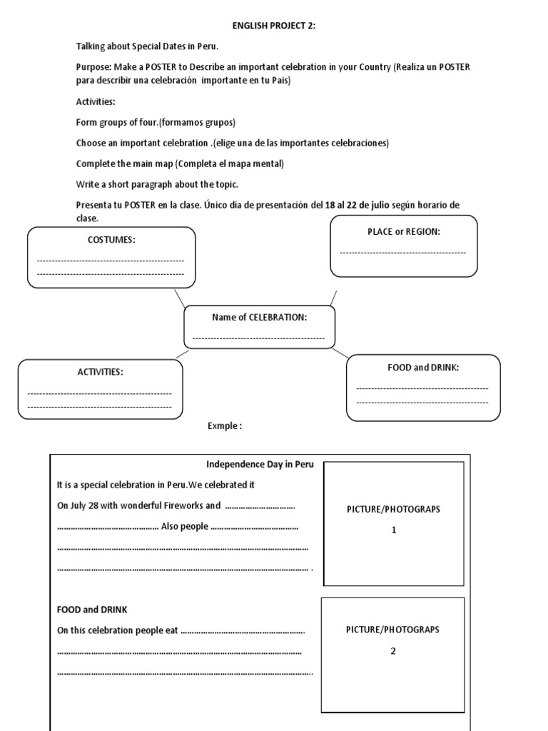 English Project 2 1,2 Grade | PDF