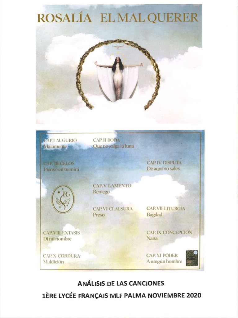 Rosalía El Mal Querer. Análisi de Las Letras. 1ère | PDF