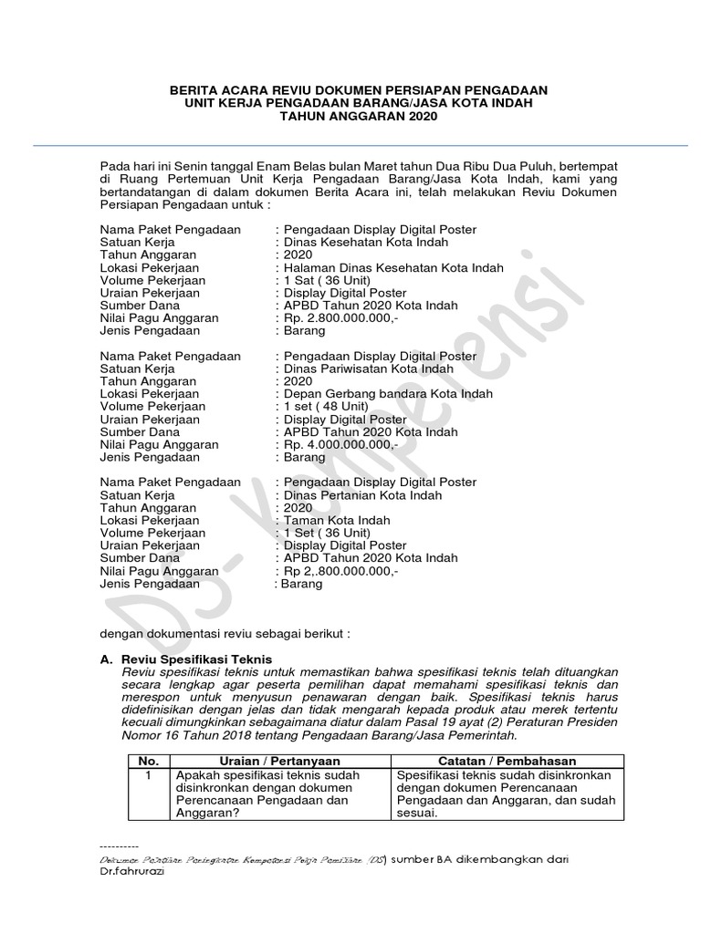 BA Revi Barang | PDF | Pengelolaan Keuangan & Uang | Komputer