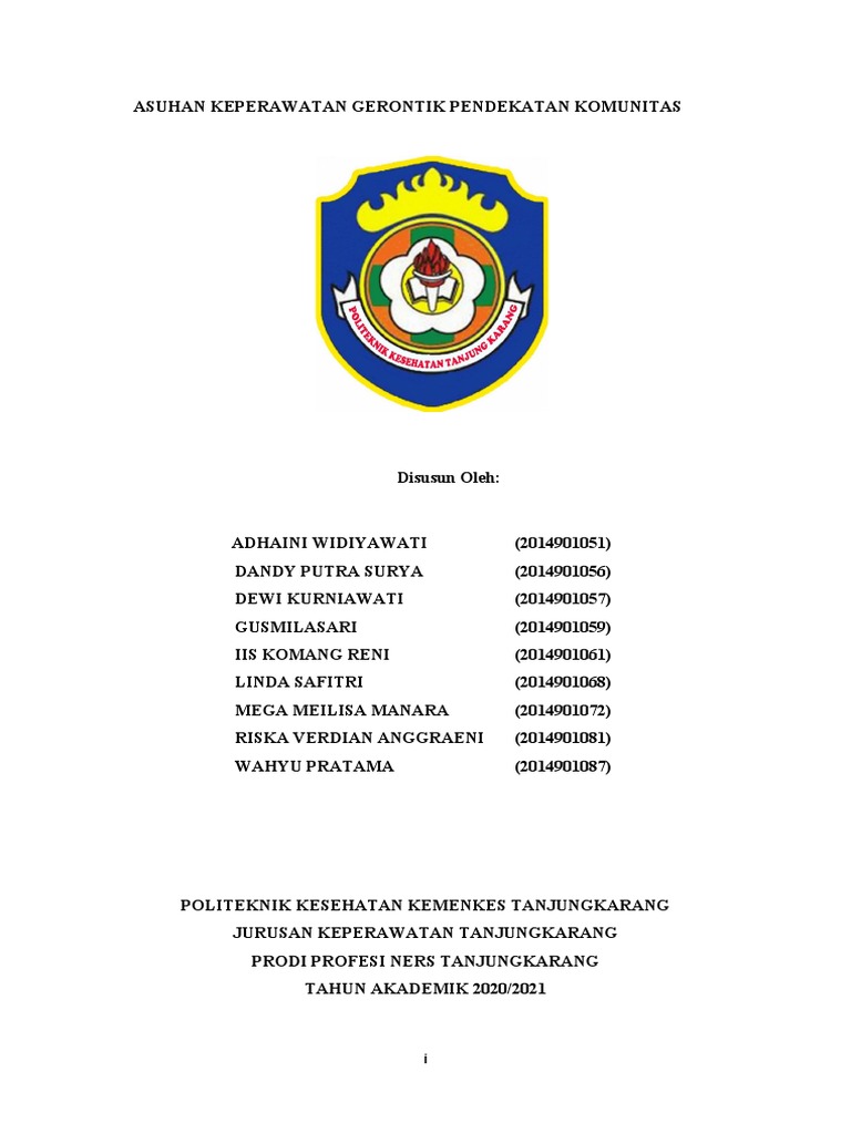 Askep Gerontik Pendekatan Komunitas | PDF | Pengembangan Diri | Kesehatan Holistik
