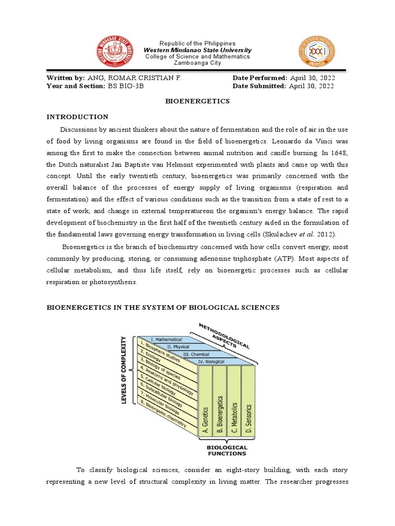 BioPhysics Lab Activity 5 | PDF | Bioenergetics | Adenosine Triphosphate