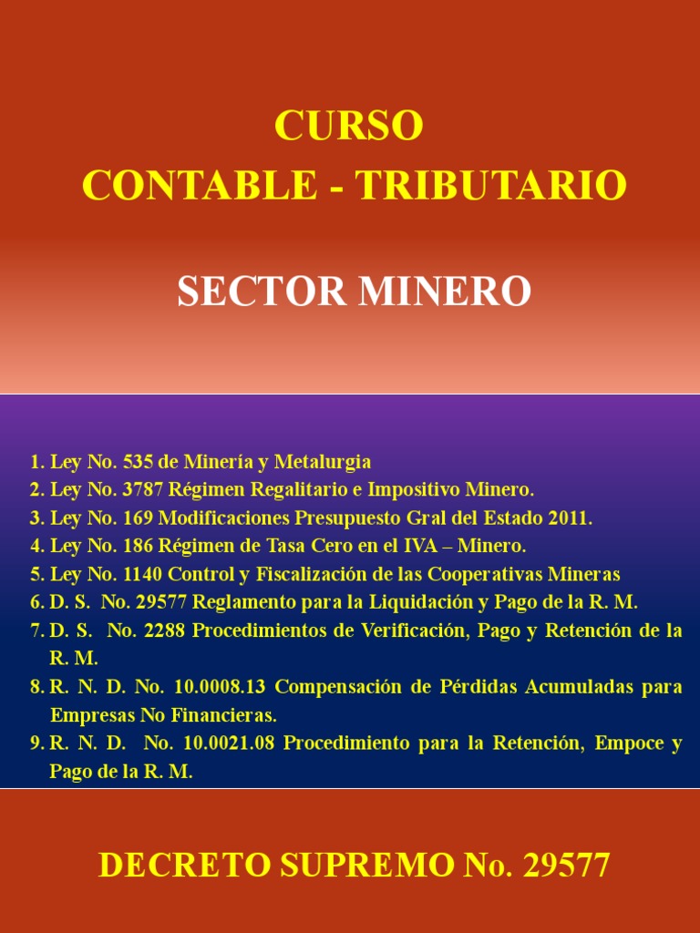 Tributacion Minera | PDF | Minería | Impuestos