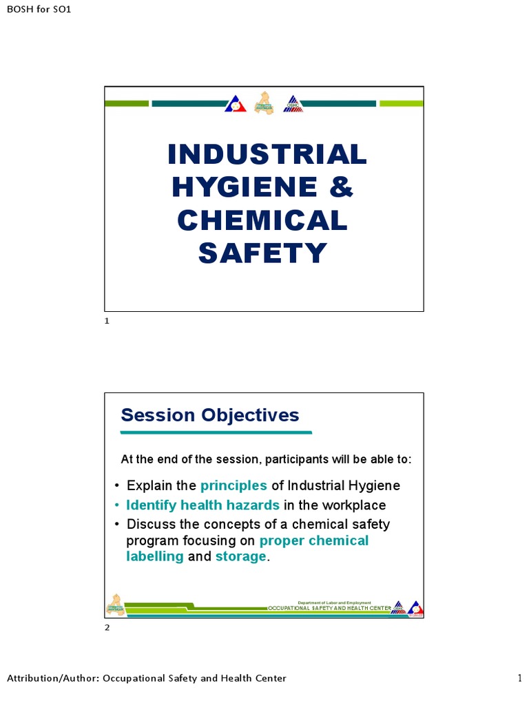 Module-3b ChemicalSafety-IH BOSHforSO1 Participant | PDF | Occupational ...