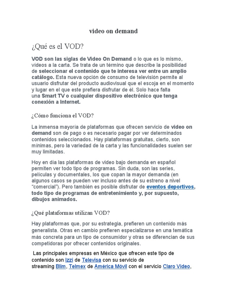 Video On Demand | PDF