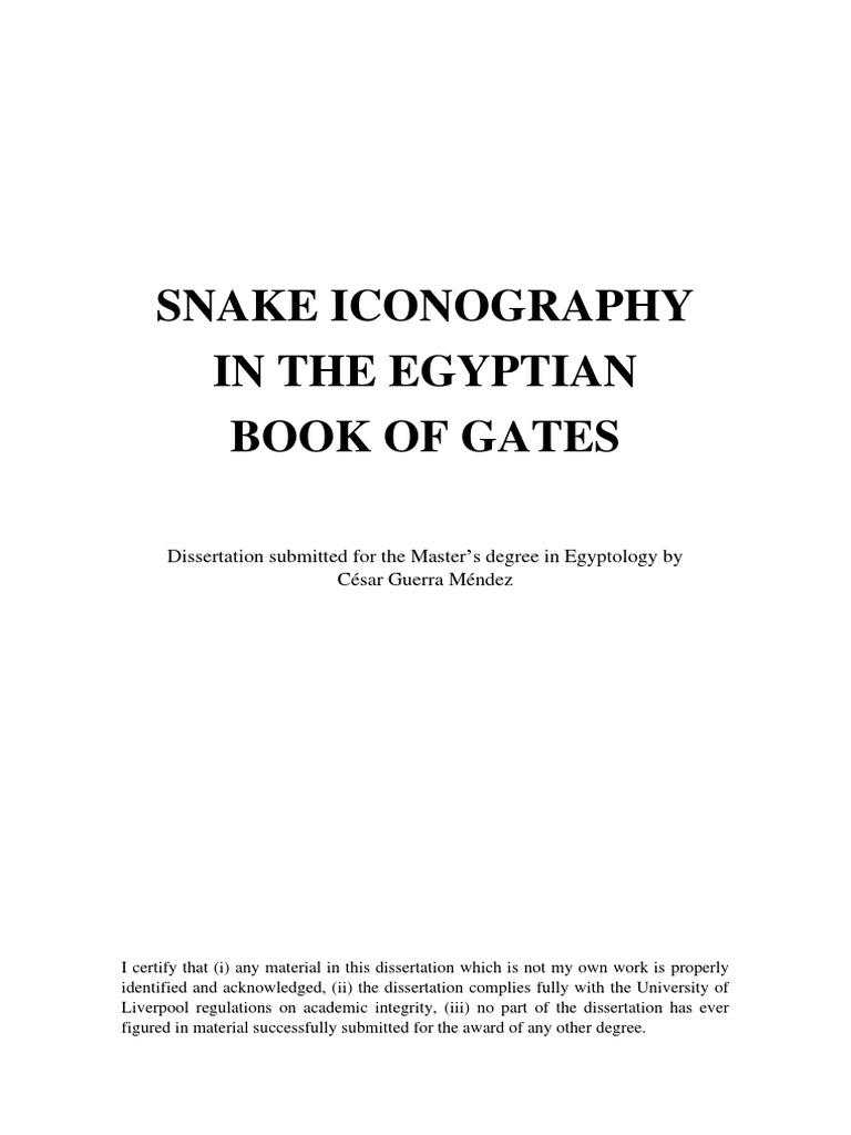 Snake Iconography in The Egyptian Book o | PDF | Ancient Egypt