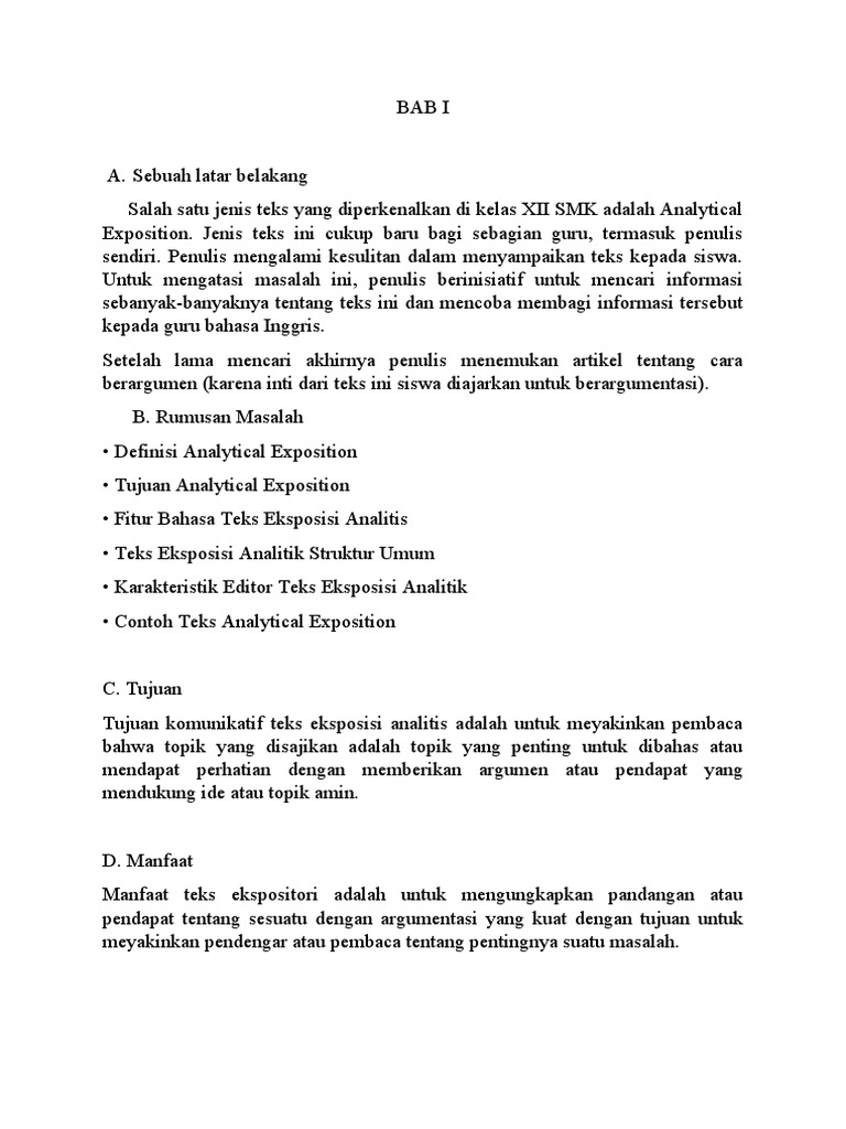 Memahami Analytical Exposition: Struktur, Fitur Bahasa, dan Contoh Teks ...