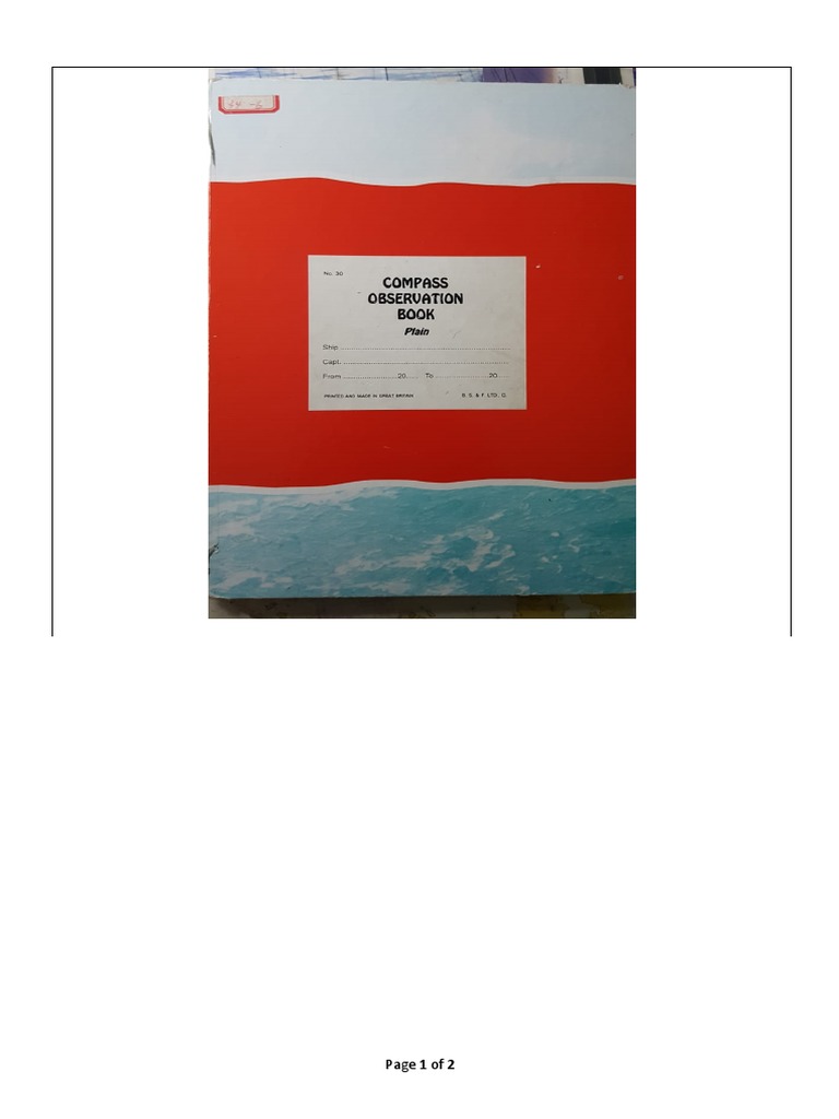 Compass Error Book | PDF