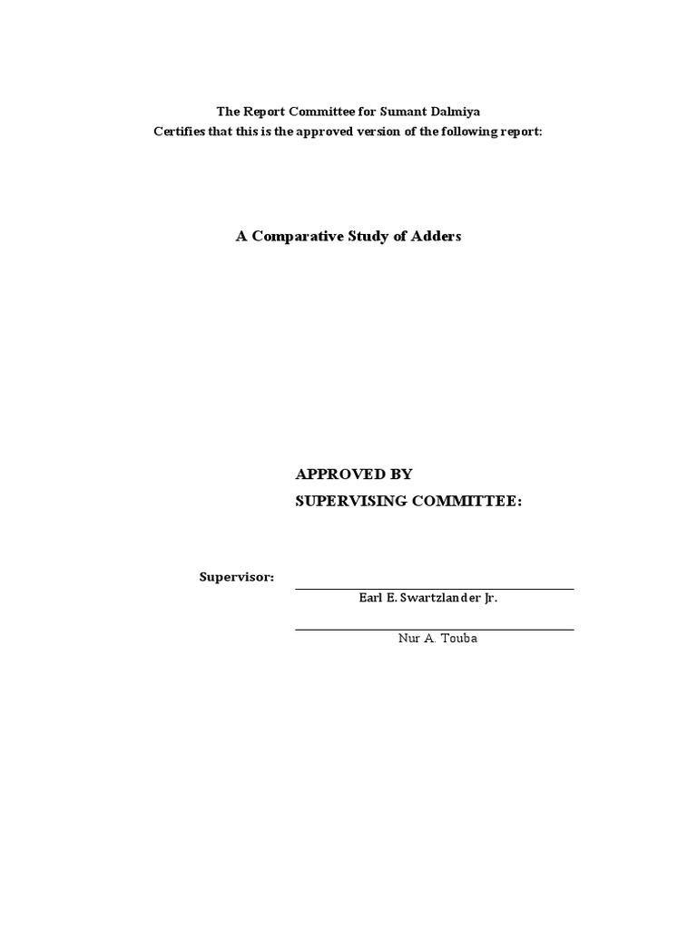 Engineering Students' Adder Study | PDF | Electronic Circuits | Computer Engineering