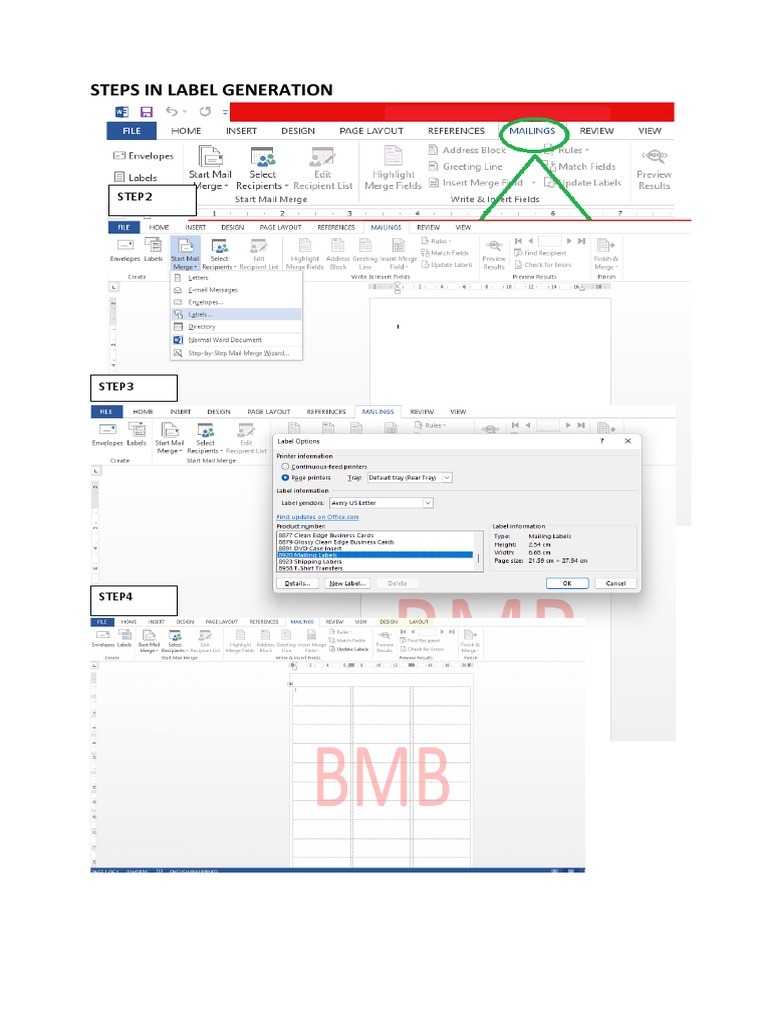 Steps in Label Generation | PDF