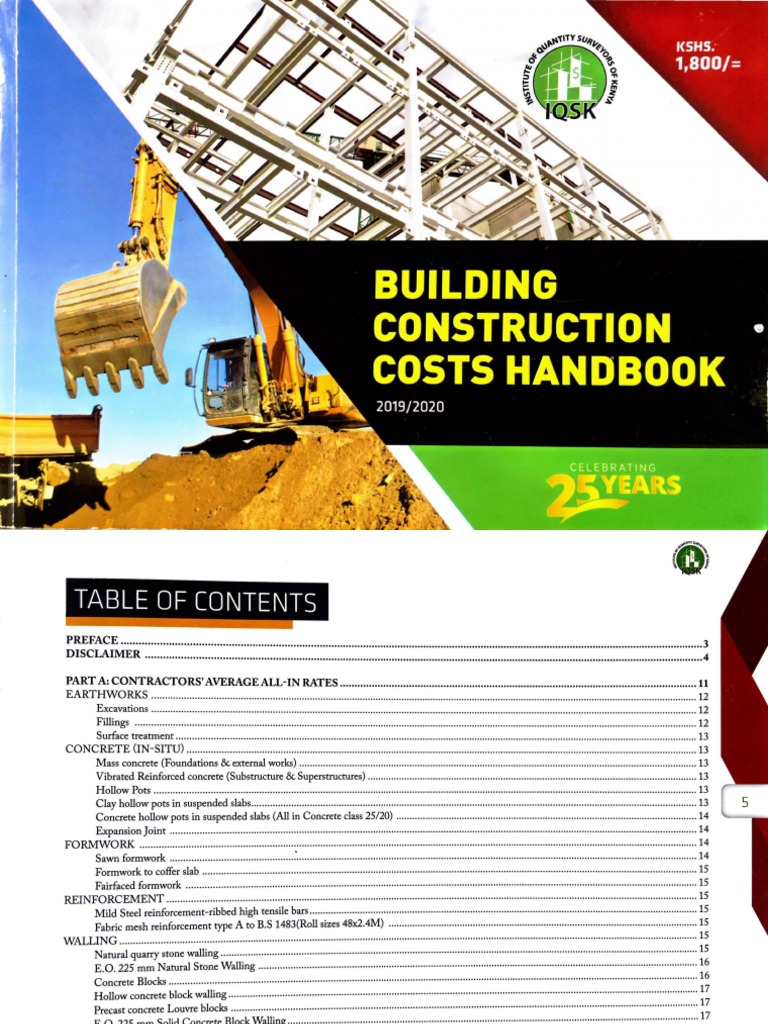 Building Construction Costs Handbook 2019-2020 | PDF | Roof | Wall