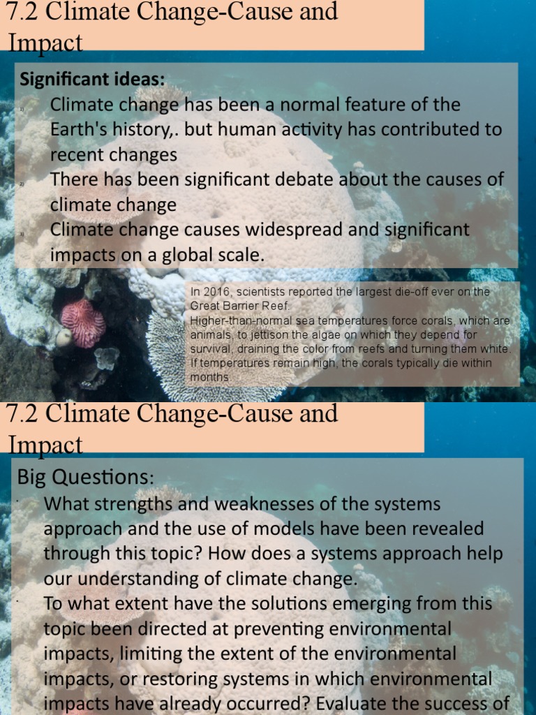 7.2 Climate Change-Causes and Impacts | PDF | Greenhouse Gas ...