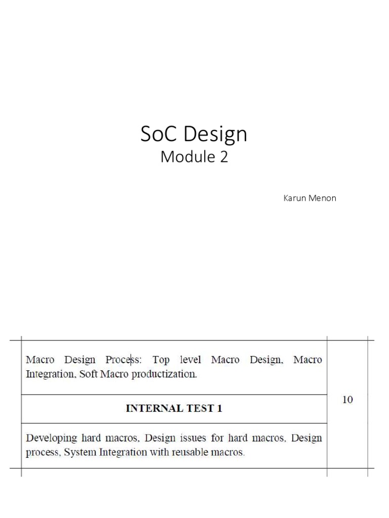 SoC Mod2 Notes | PDF | Field Effect Transistor | Electronic Design ...