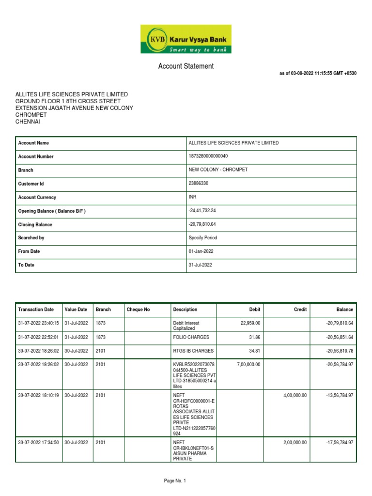 Account Statement Insights | PDF | Debits And Credits | Cheque