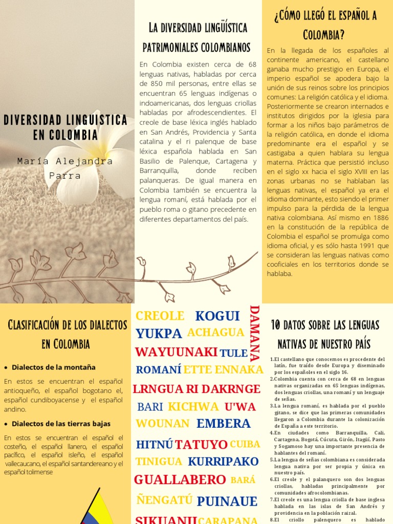 Diversidad Lingüística en Colombia | PDF | Colombia | Lengua española