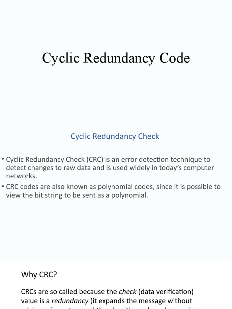 Cyclic Redundancy Code | PDF | Computer Architecture | Computing Cyclic Redundancy Code | PDF | Computer Architecture | Computing