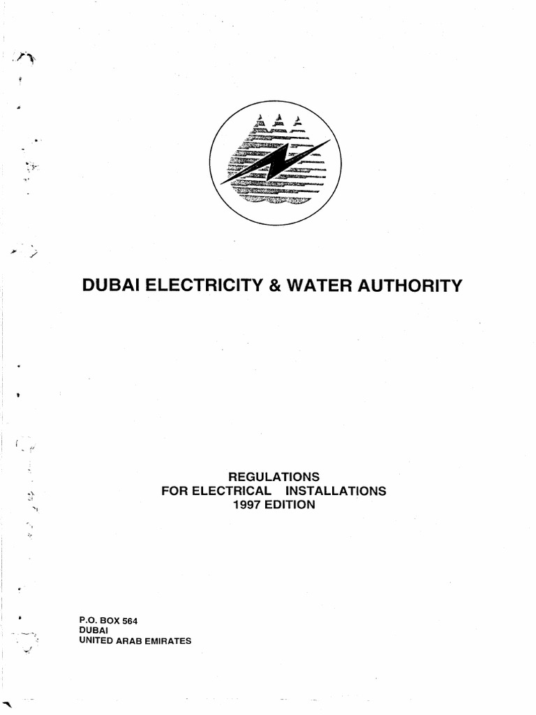 DEWA Regulations - Electrical Installation (1997) | PDF