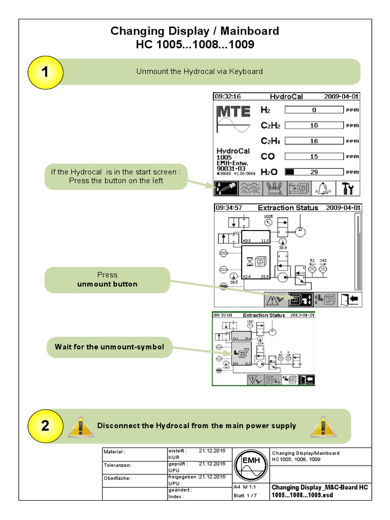 Changing Display MC-Board HC 1005... 1008... 1009 | PDF | Electrical Connector | Electronics